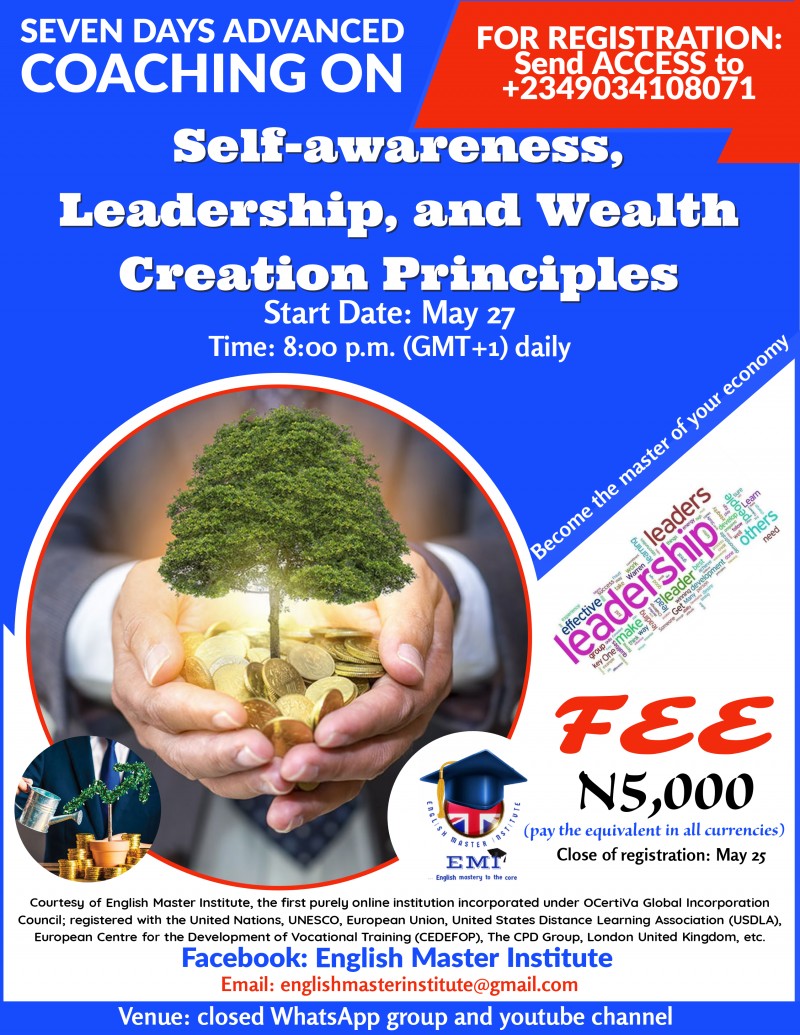 Buy Seven Days Advanced Coaching on Self-awareness, Leadership, and ...