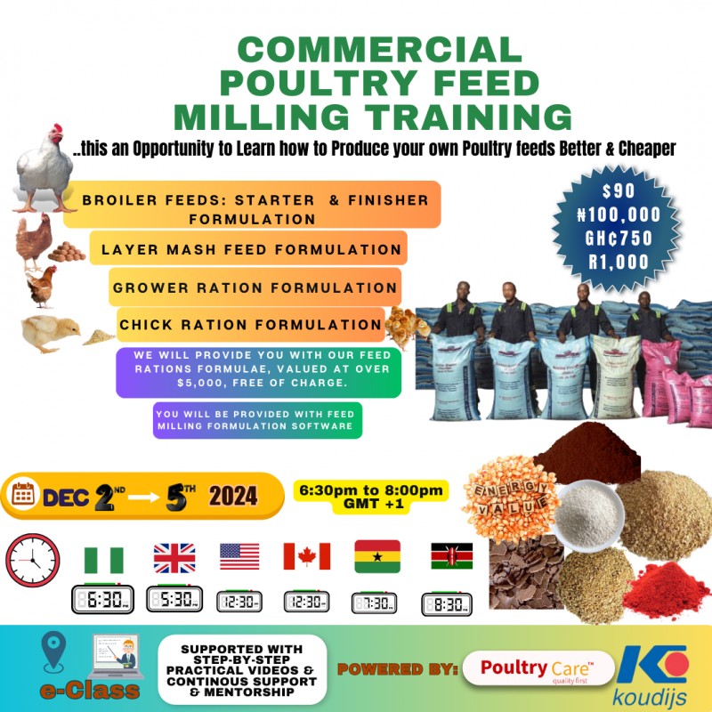Buy COMMERCIAL POULTRY FEEDS MILLING MASTERCLASS by Poultry Care Store ...
