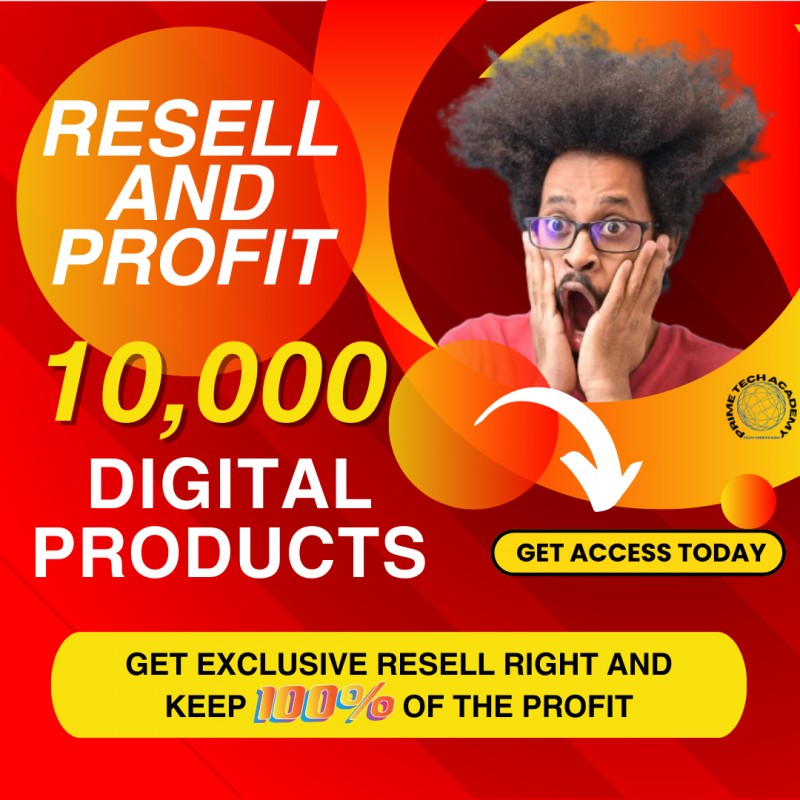 Buy 10,000 Premium Digital Assets with Resell License by Prime Tech Academy on Selar