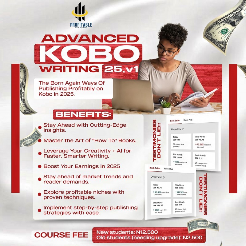 Buy Upgrade Advanced Kobo Writing 25.V1 by Oke Peter on Selar