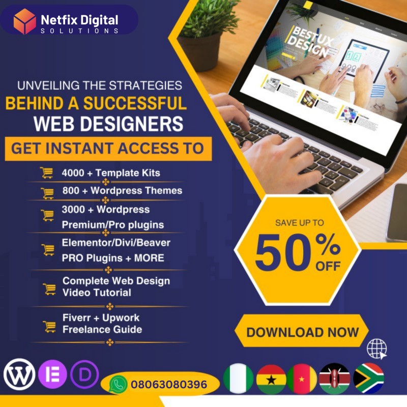 Buy BECOME A PRO WEB DESIGNER WITH THESE PREMIUM TEMPLATES by Netfix ...