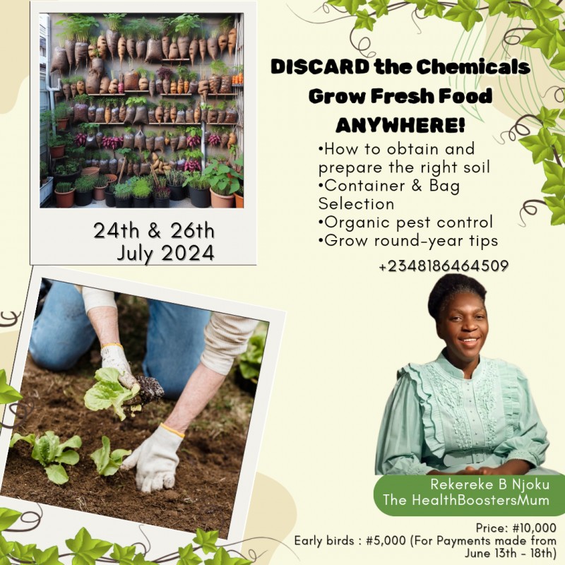 Buy Discard Chemical Grow Fresh Food Anywhere Masterclass by Rekereke B ...