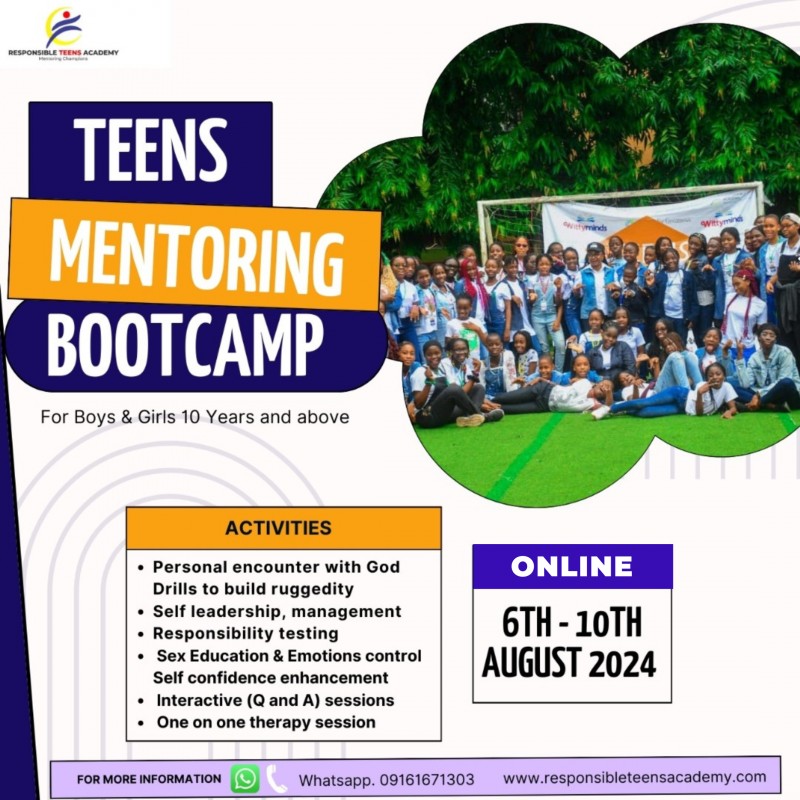 Buy IGNITE: Teens Mentoring Bootcamp ONLINE by Responsible Teens Coach- Aunty Etima Umeh on Selar