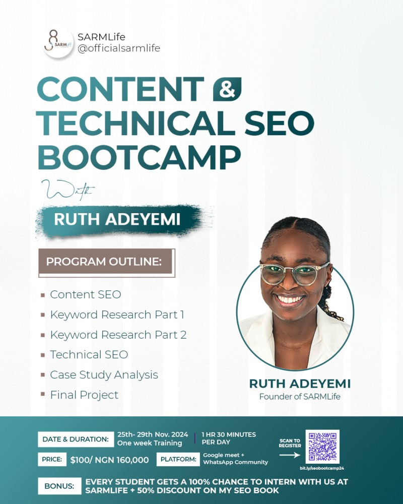 Buy Content & Technical SEO Bootcamp by SARMLife on Selar