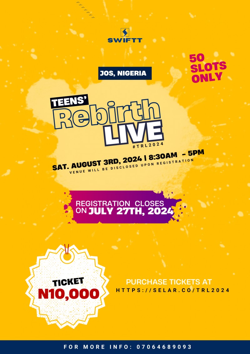 Get Teens' Rebirth Live by SWIFTT Coaching on Selar