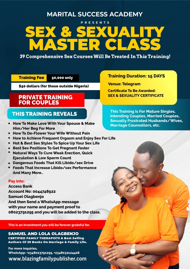 Buy SEX & SEXUALITY MASTER CLASS by Samuel Olagbenjo on Selar