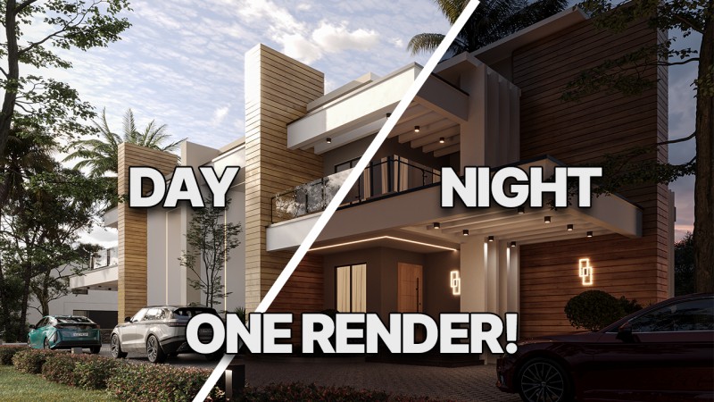 Buy How to get Day and Night shots from a single Render - 3DS MAX 2020 ...