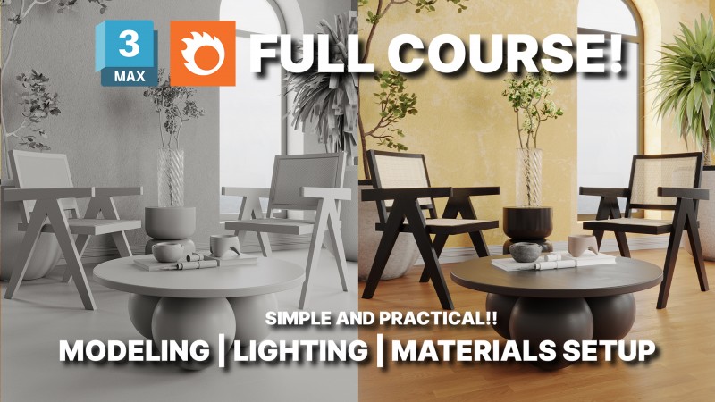 Buy Interior Modeling Model and Rendering Tutorial | 3ds Max + Corona complete course by Simple ...