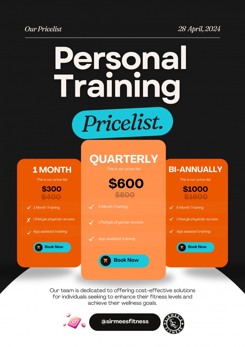 Buy PERSONAL TRAINING PROGRAM by Sirmeesfitness on Selar