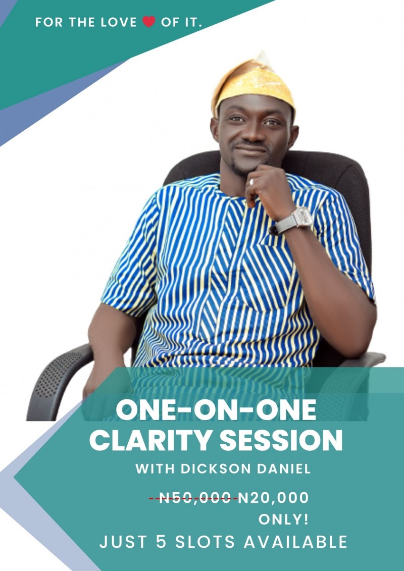 Buy One-on-One CLARITY Session by Dickson Daniel on Selar