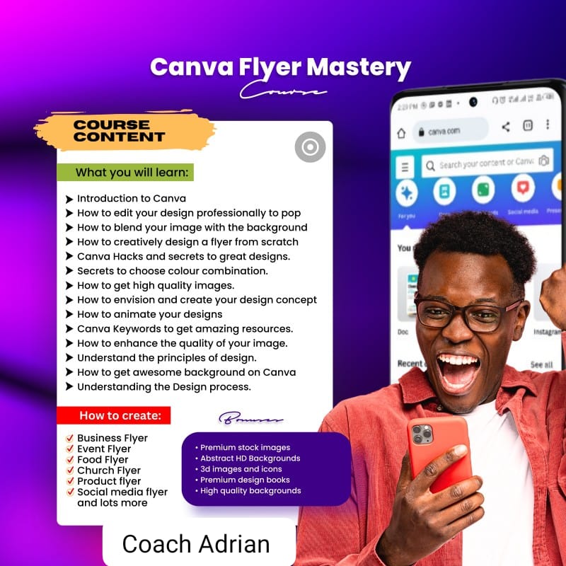 Buy CANVA FLYER MASTERY GRAPHIC DESIGNING COURSE by STAKEHOLDER EARNERS ...
