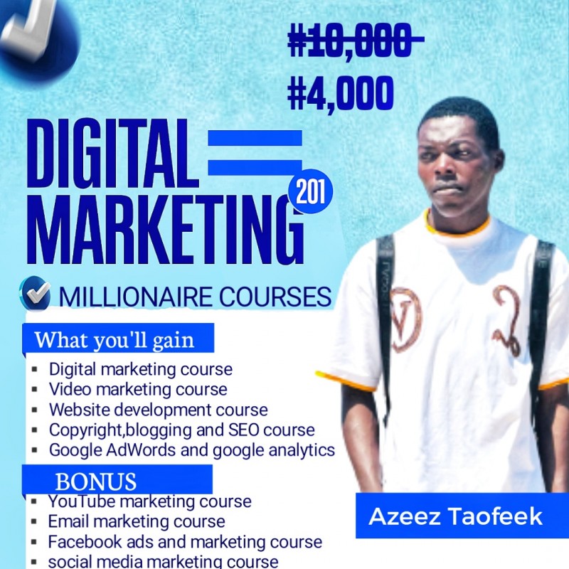 Buy DIGITAL MARKETING MILLIONAIRE COURSE by Azeez olasunkanmi on Selar.co