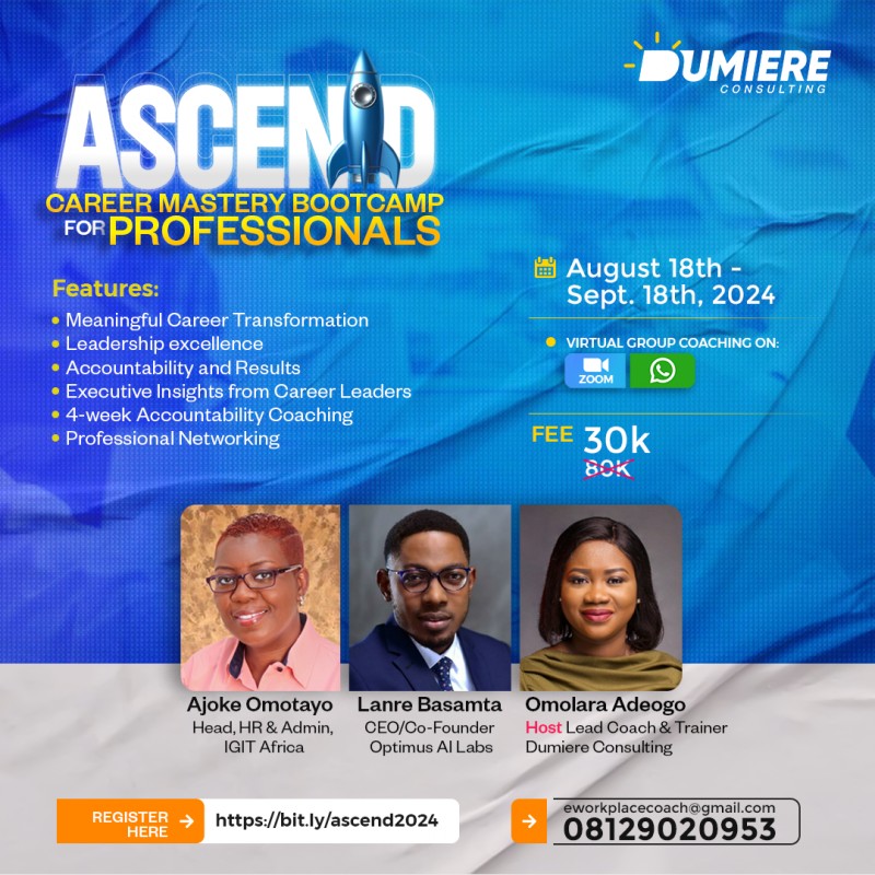 Get Ascend: Career Bootcamp for Professionals by Omolara Adeogo on Selar