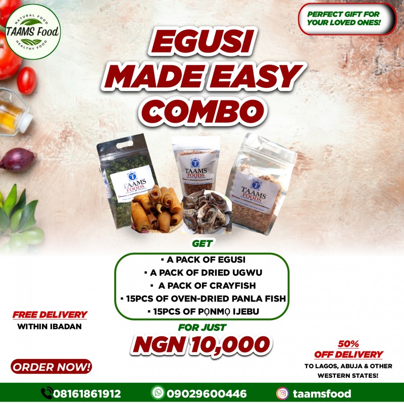 Buy Egusi made easy Combo by Taamsfood on Selar