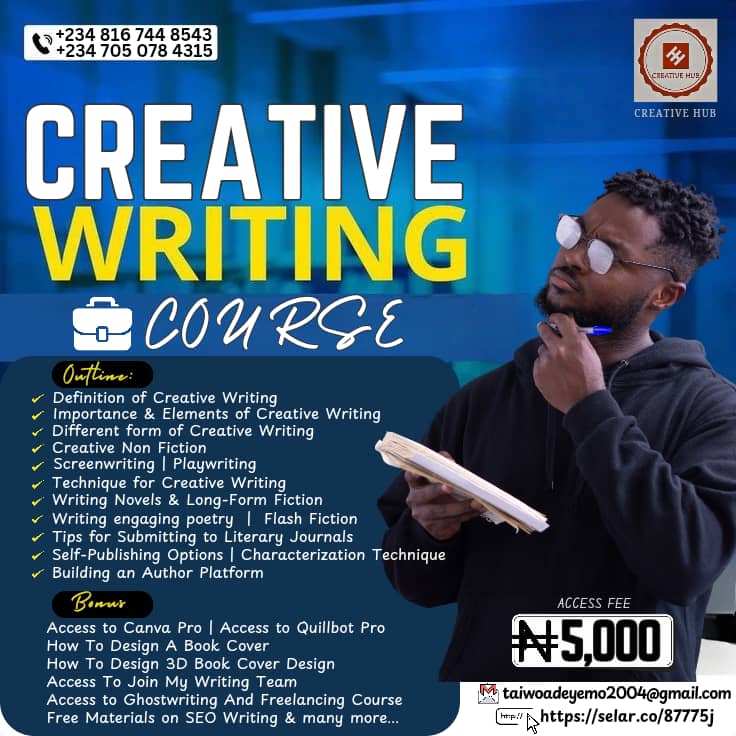 Buy Creative Writing Course by Adeyemo Taiwo Christianah on Selar
