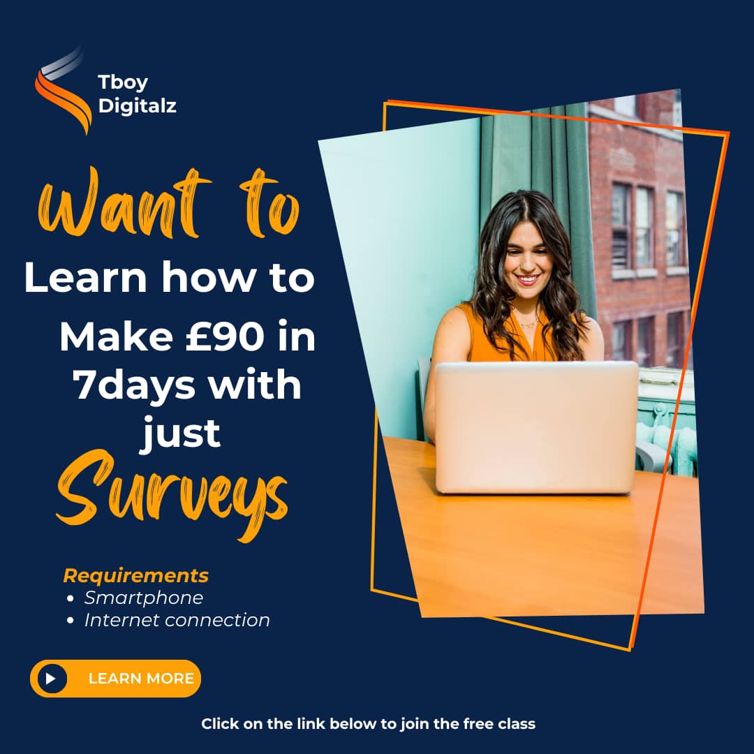 Buy EARN IN POUNDS----BY ANSWERING SURVEYS by Eri Daniel on Selar