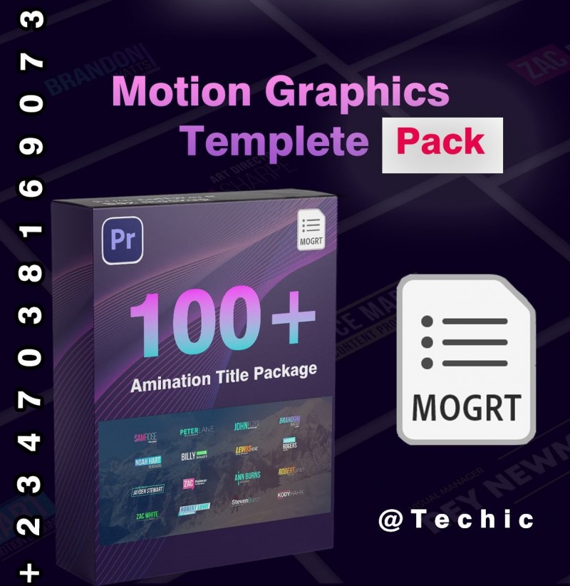Buy Motion graphics template for video editing by Techic on Selar