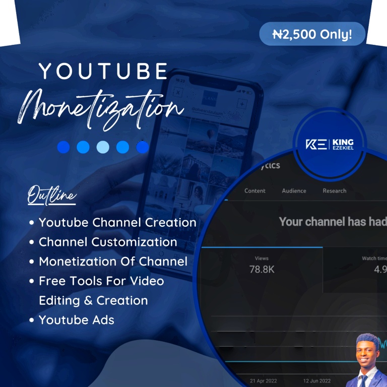 Buy YOUTUBE MONETIZATION by Tech Skills Media on Selar