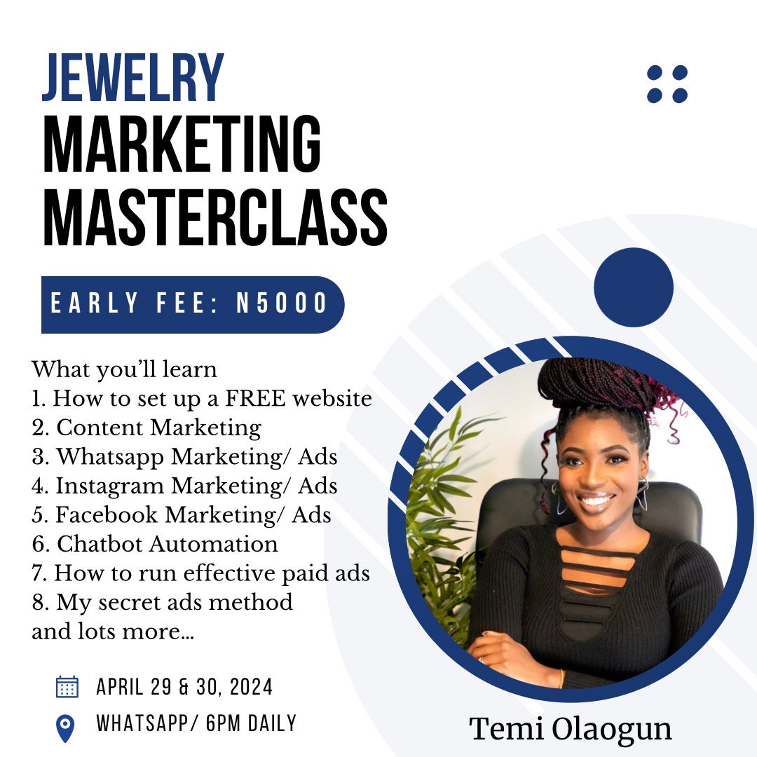 Buy JEWELRY MARKETING MASTERCLASS by Temitope Olaogun on Selar