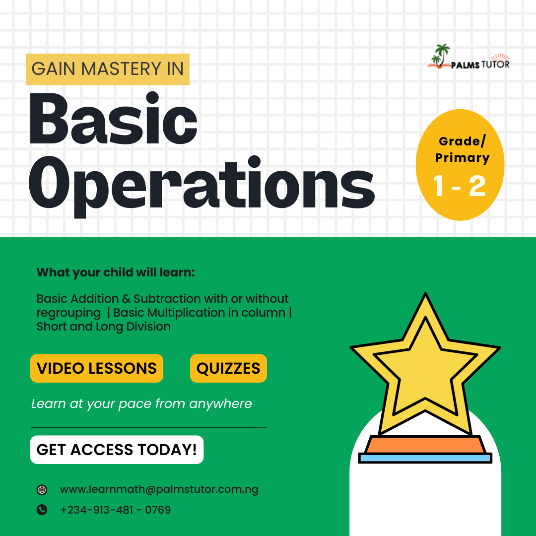 Buy Basic operations bundle (GRADE 1-2) by The Palms Tutors on Selar