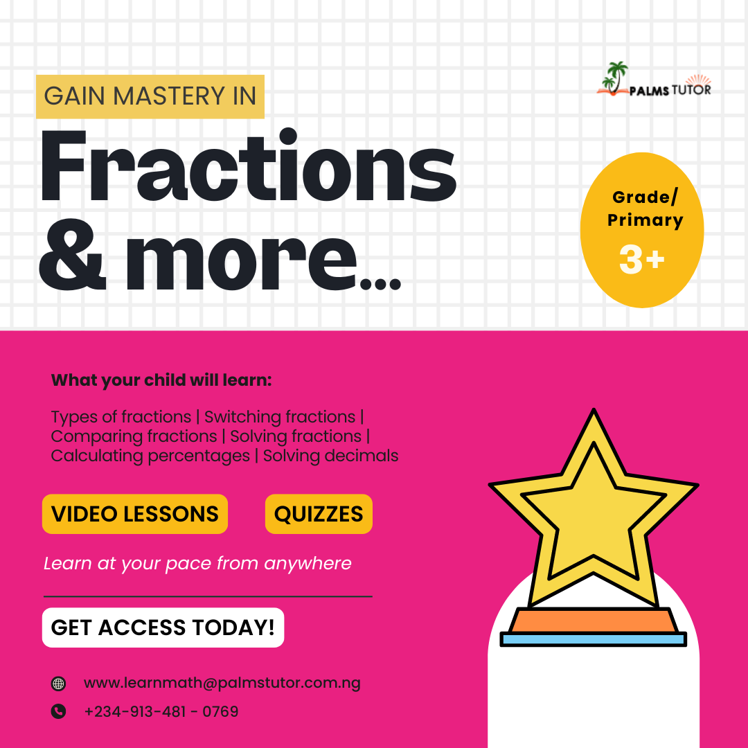 Buy Fractions and more bundle (GRADE/PRY 3+) by The Palms Tutors on Selar