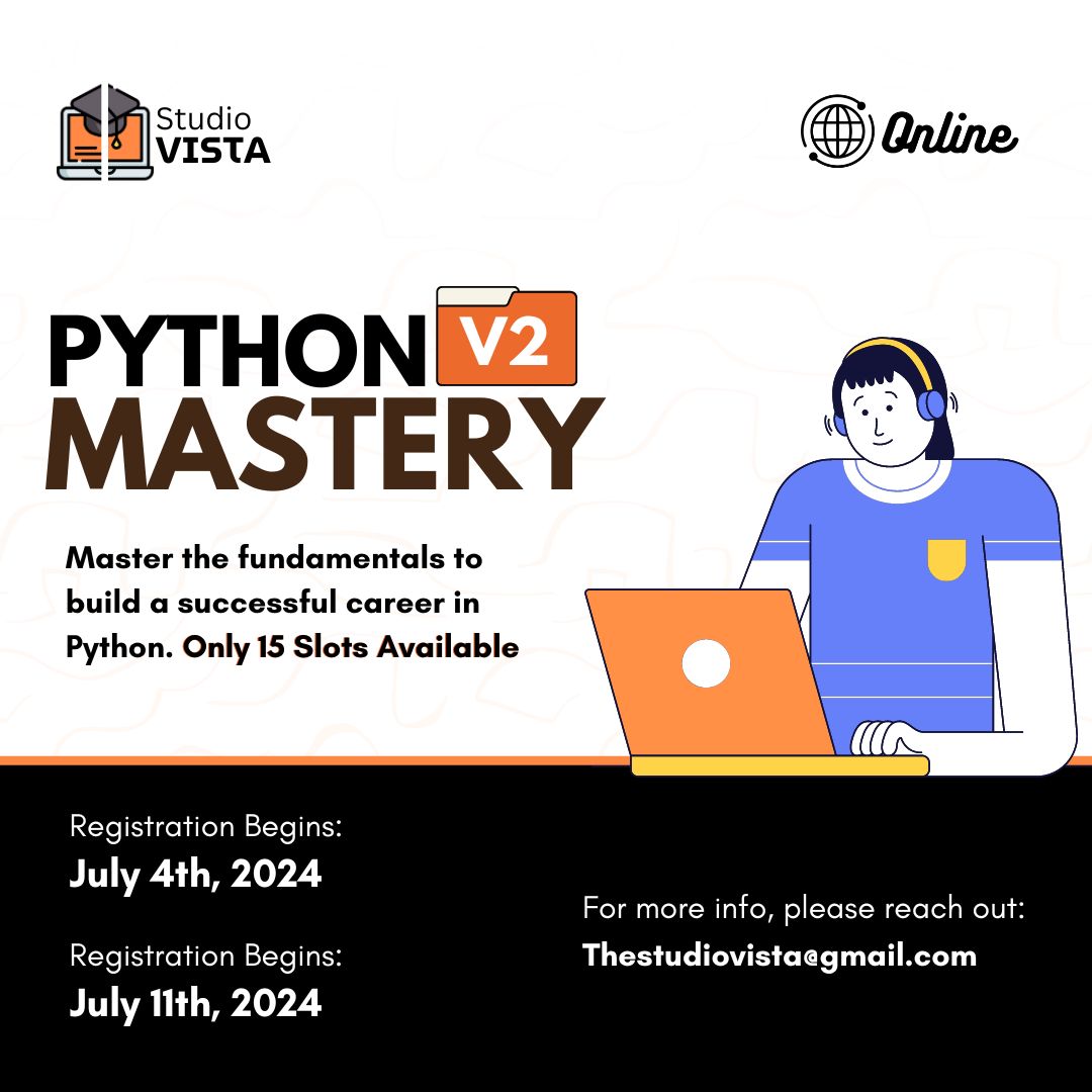 Buy Road to Python Mastery V1 by Studio Vista on Selar