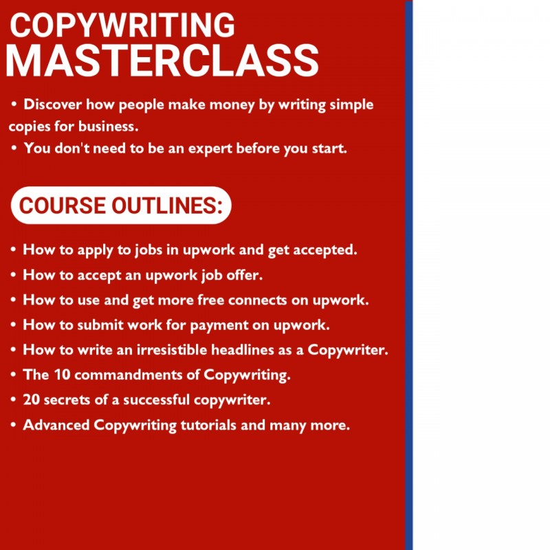 Buy COPY WRITING MASTERCLASS by Venatius Tochukwu on Selar