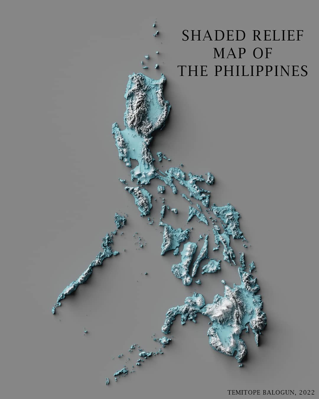 Buy Shaded Relief Map Of Philippines by Balogun Temitope on Selar