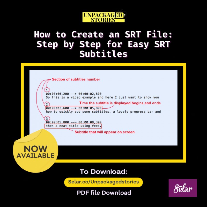 Get How to Create an SRT File: Step by Step for Easy SRT Subtitles by Unpackaged Stories #1 Hub ...