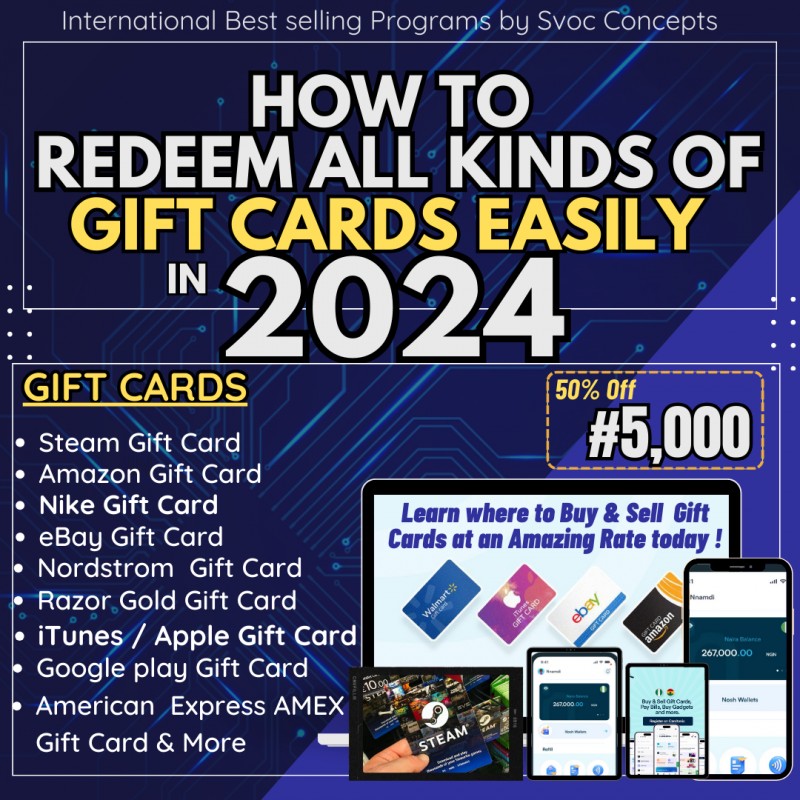 Buy HOW TO REDEEM ALL KINDS OF GIFT CARDS IN 2024 by S V O C CONCEPT on ...