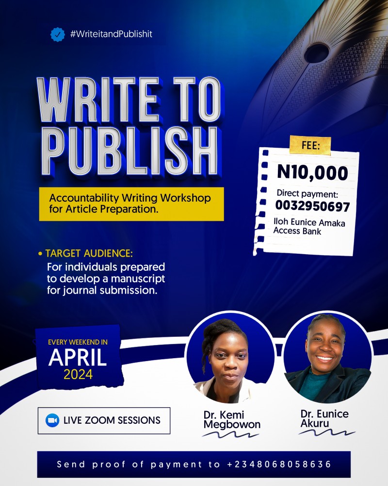 Buy Write to Publish: Accountability Writing Workshop for Article ...