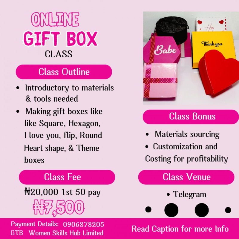 Buy ONLINE GIFT BOX CLASS by Women Skills Hub on Selar