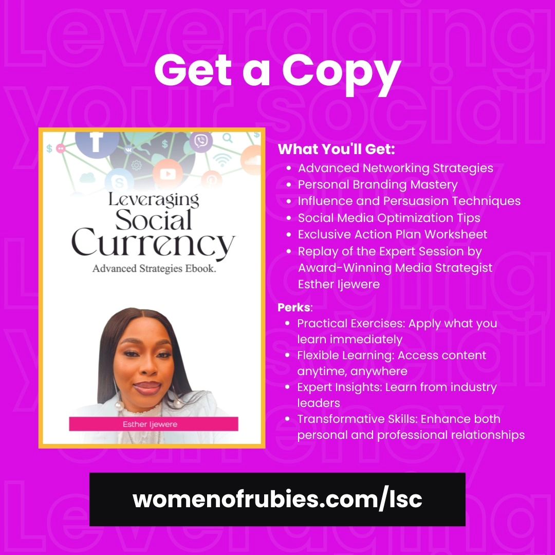 Buy Leveraging Your Social Currency By Women Of Rubies On Selar