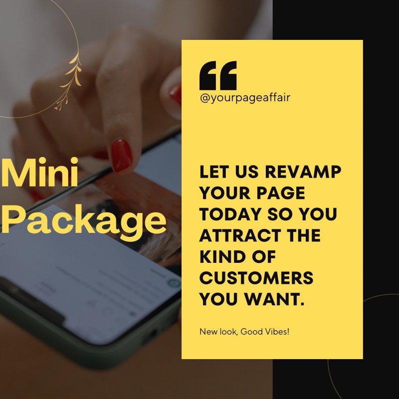 Buy Mini Revamp Package by Yourpageaffairs on Selar