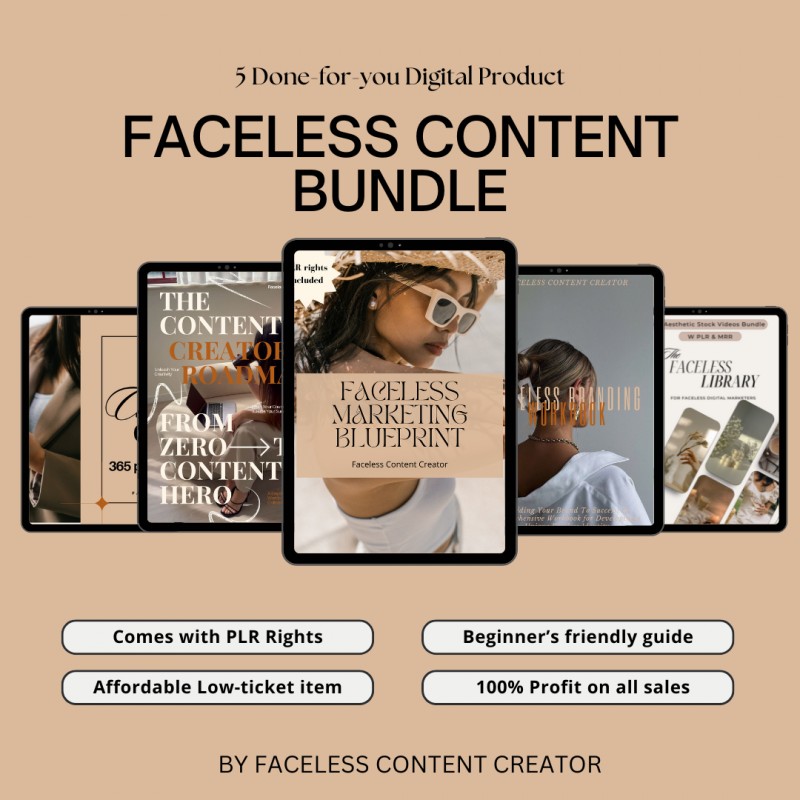 Buy 5-IN-1 FACELESS CONTENT BUNDLE by Faceless Content Creator on Selar