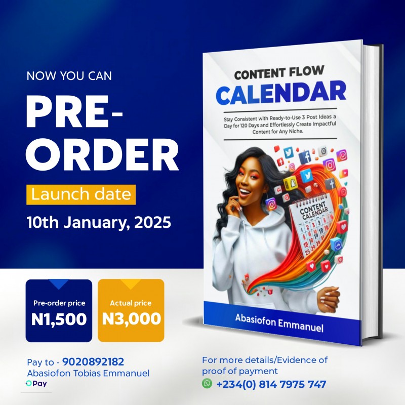 Buy Content Flow Calendar by Abasiofon Emmanuel on Selar