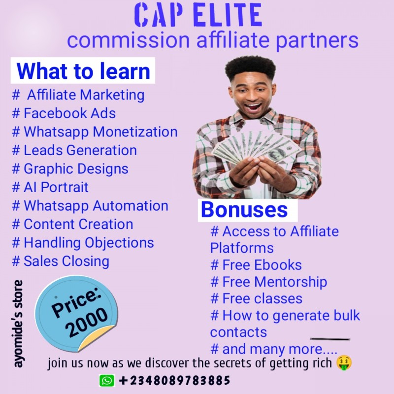 Buy CAP ELITE COMMISSION ACCELERATION PARTNERS by Ayomide's store on Selar