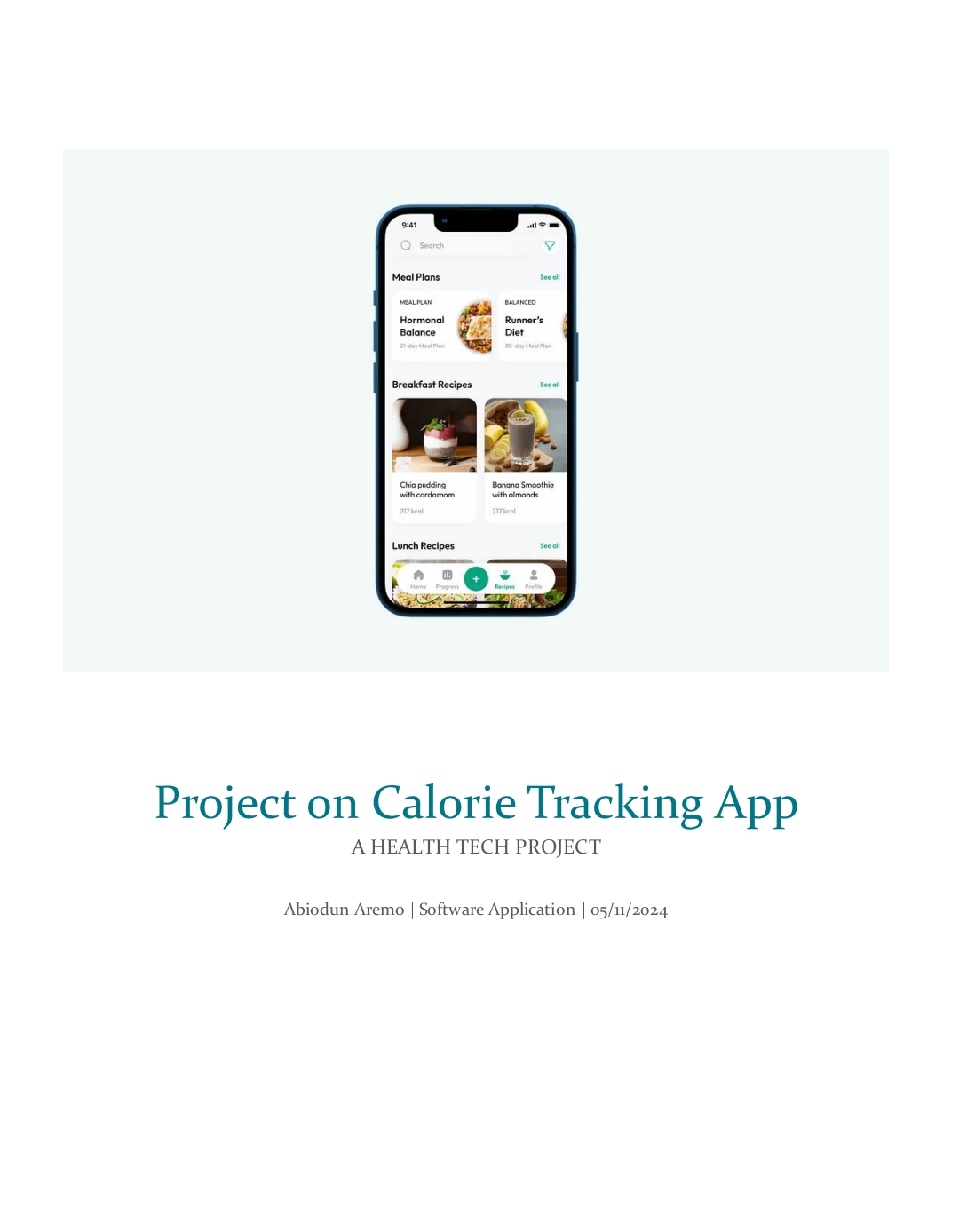 Get Project on Calorie Tracking App by Abiodun Aremo on Selar
