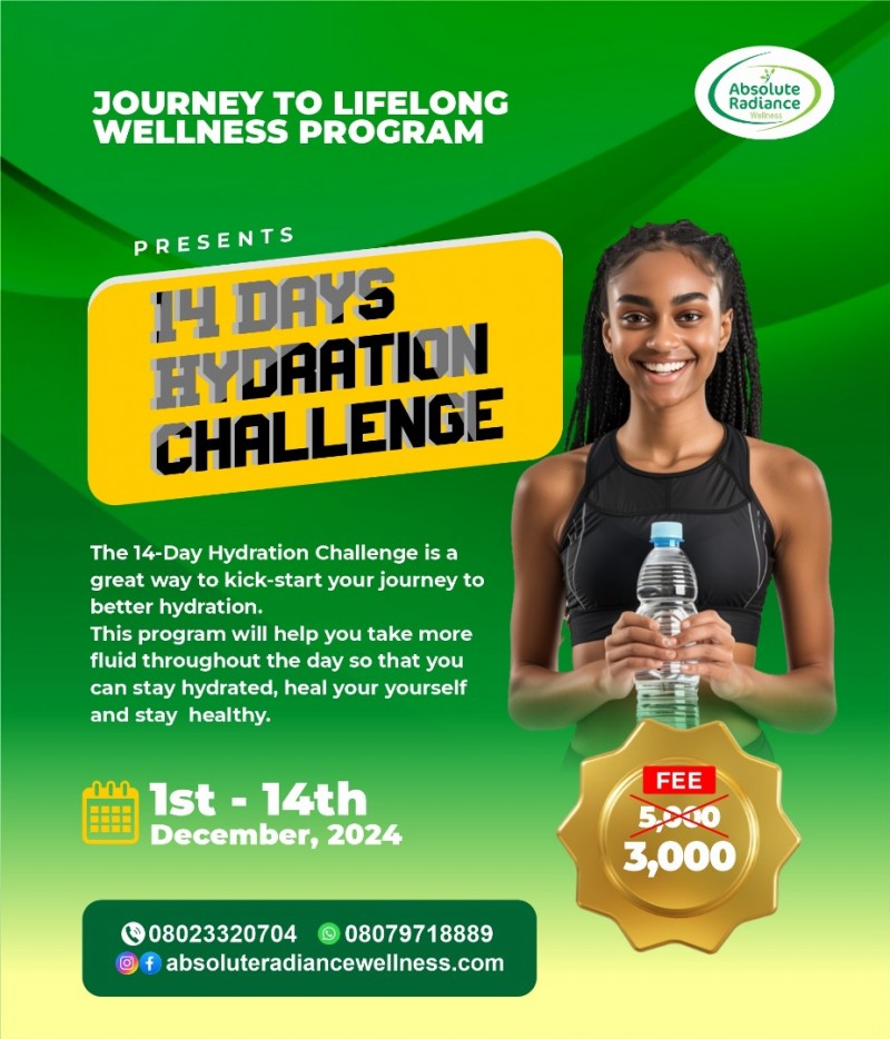 Buy 14 DAYS HYDRATION CHALLENGE by Absolute Radiance Wellness on Selar