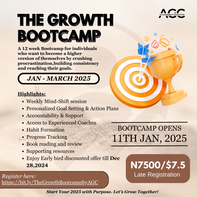 Buy The Growth Bootcamp by Accountability and Growth Circle on Selar