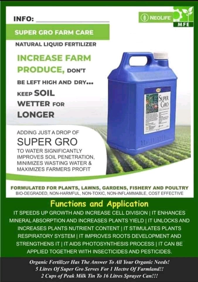 Buy Super Gro fertilizer (5 liter) by Adekunle Abiodun on Selar