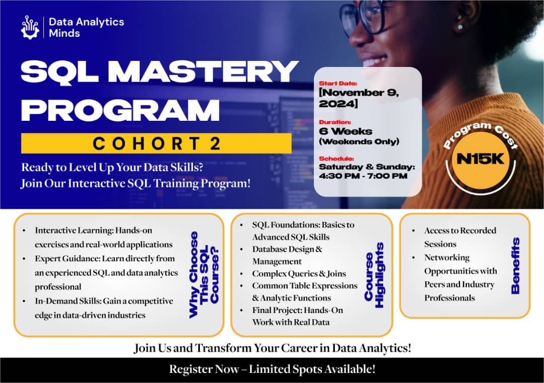 Buy SQL Mastery Program by Adekunle Morakinyo on Selar.co