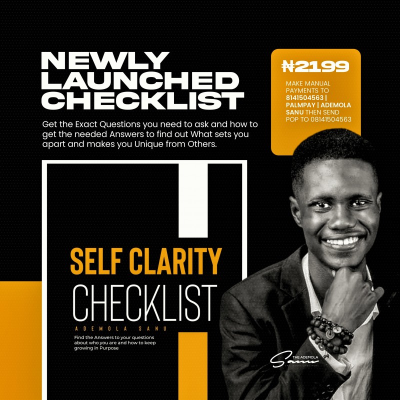 Buy Self Clarity Checklist by Ademola Sanu on Selar