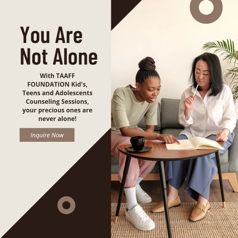 Get TAAFF FOUNDATION KIDS, TEENS AND ADOLESCENTS' COUNSELING SUPPORT by ...