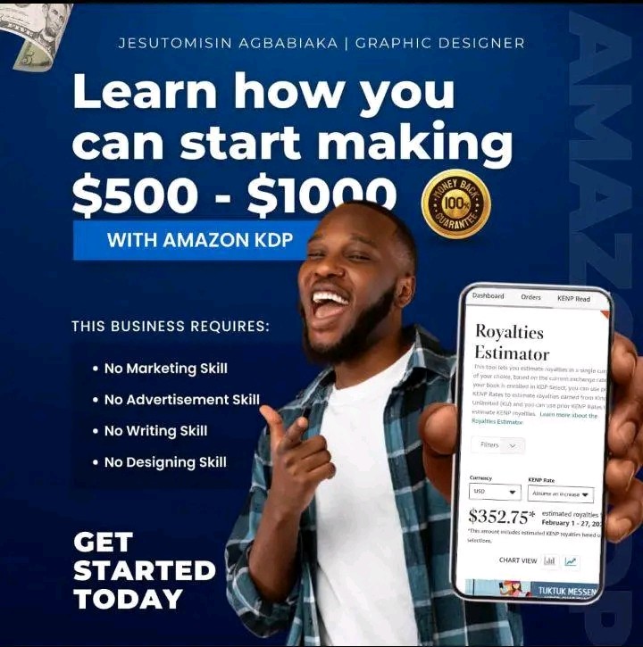 Buy AMAZON KDP FULL PRATICAL VIDEO COURSE 500-1,000 DOLLAR MONTHLY by ADEKUNLE Akinlolu Peter on ...