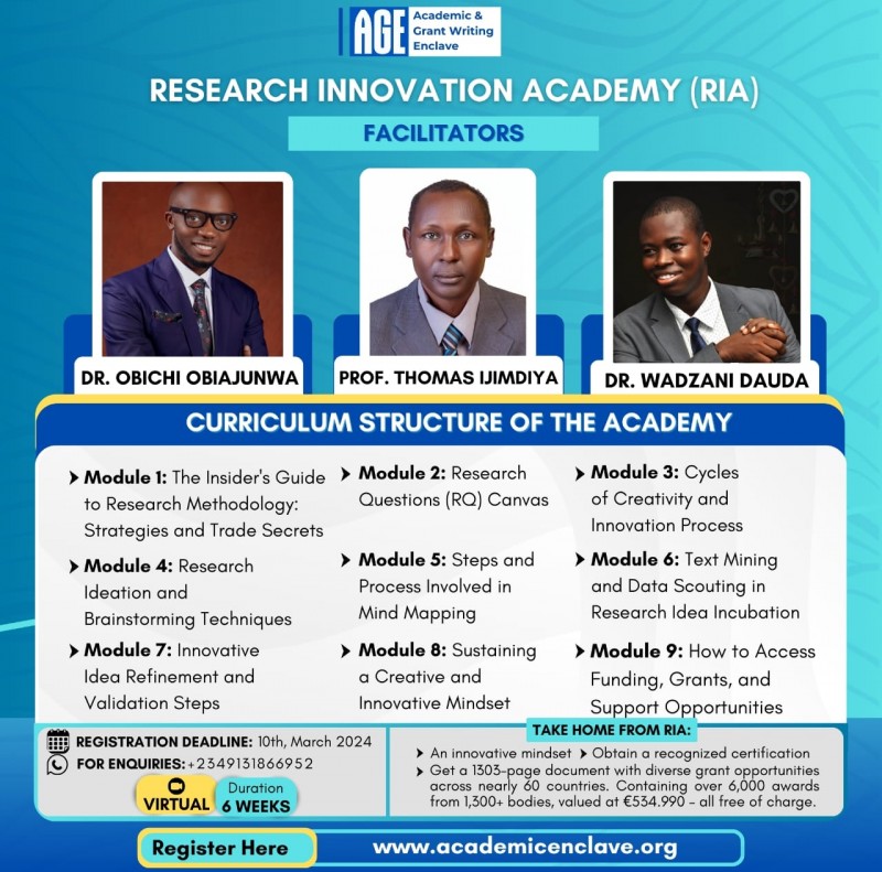 Buy Research Innovation Academy (RIA) by Academic and Grant Writing ...