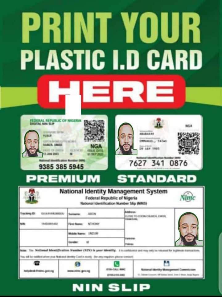 Buy PLASTIC NATIONAL ID CARD by AKASAGI STORE on Selar