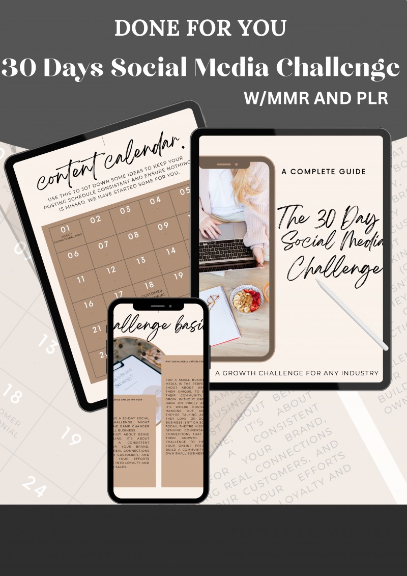 Buy The 30 Day Social Media Challenge eBook with Private Label Rights ...