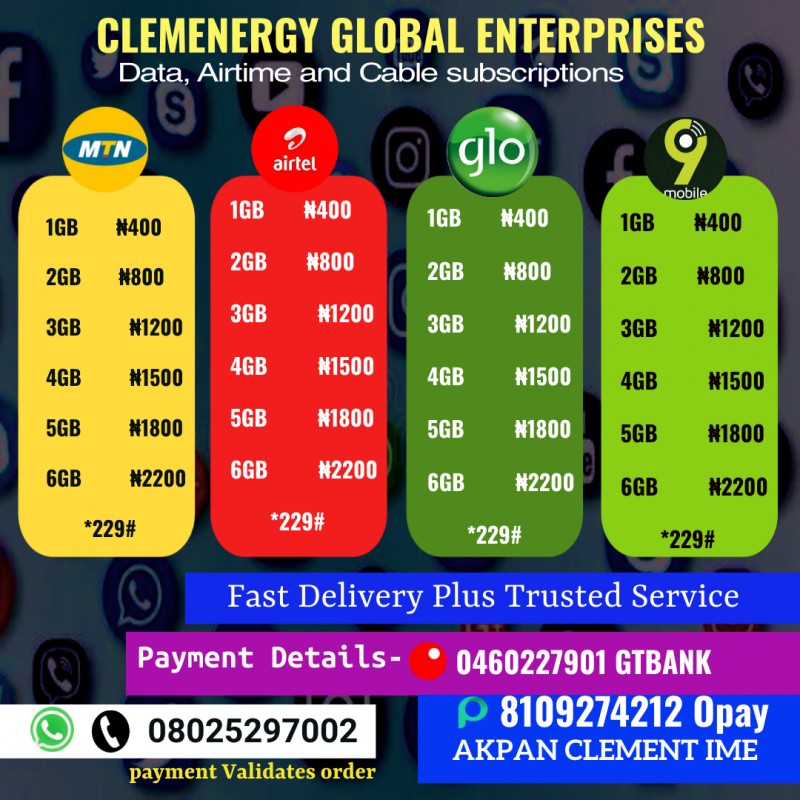 Subscribe CLEMENERGY global Enterprises by Akpan Clement ime on Selar