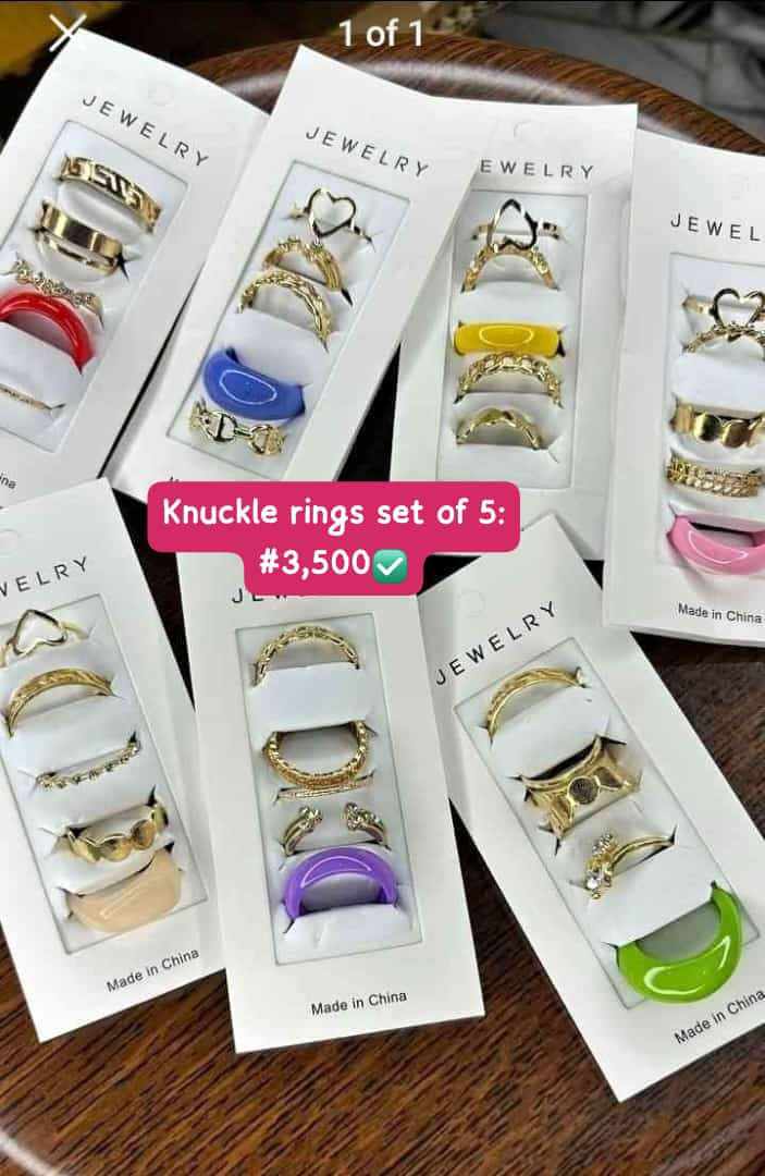 Buy Acrylic Knuckle Rings by ALL 'N 1 SERVICES on Selar